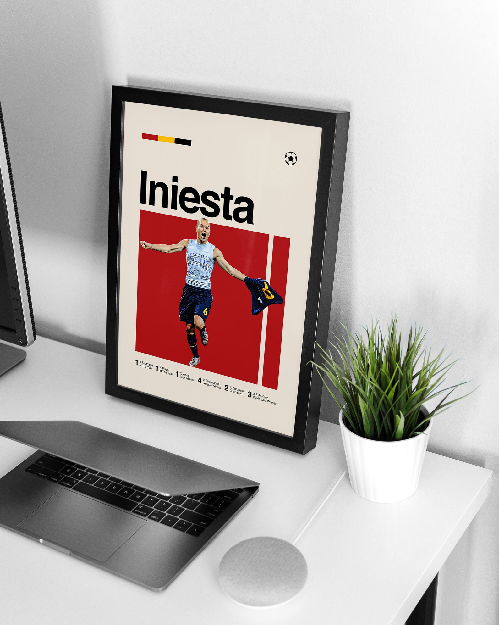 Andrés Iniesta Poster- Perfect for Fans! • Spain Football, FC Barcelona ...