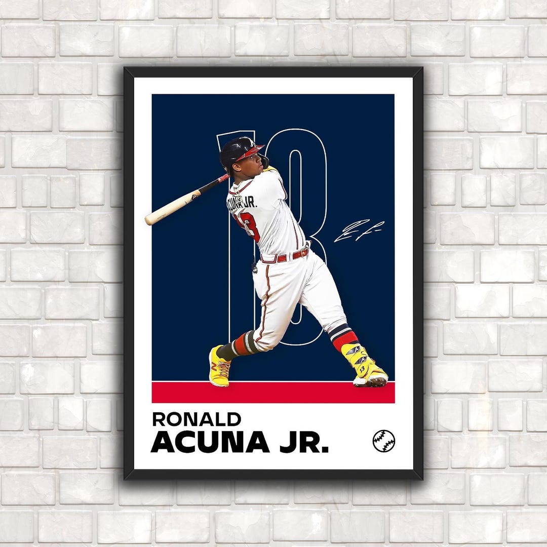 Ronald Acuna Jr. Poster - Minimalist Baseball Art Print for Fans ...