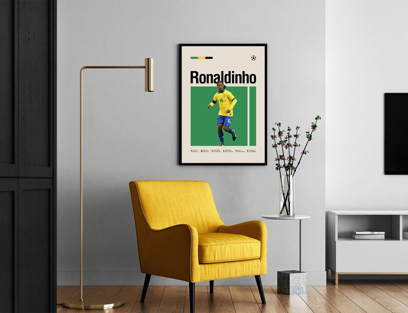 Ronaldinho Poster - Perfect for Fans! • Brazil Football Print Art ...