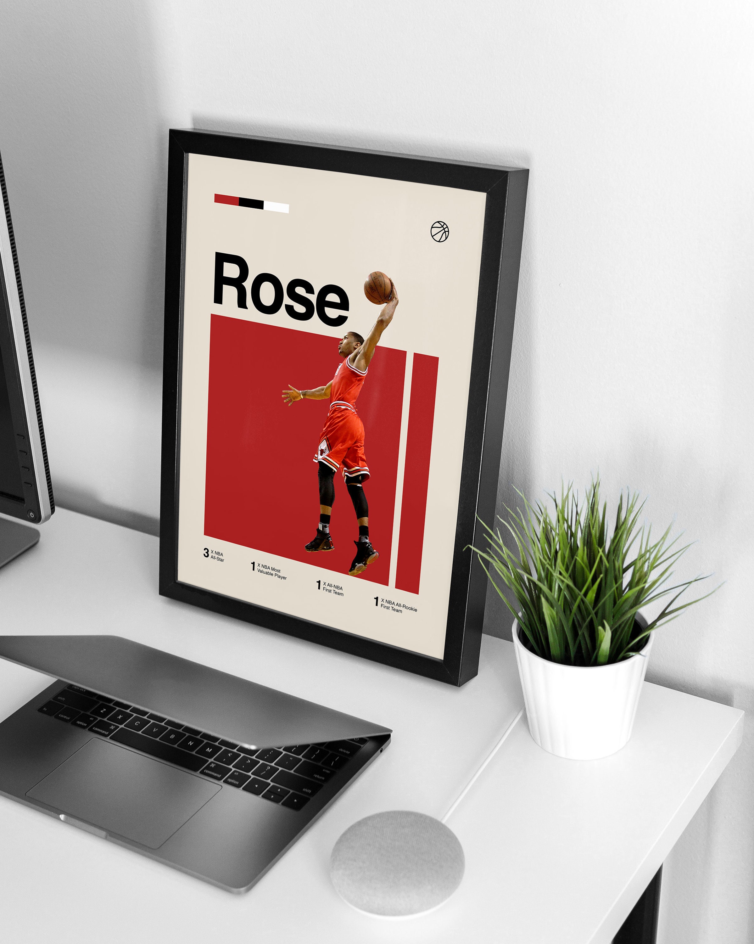 Derrick Rose Poster - Perfect for Fans! • D Rose Fan Art, Minimalist ...