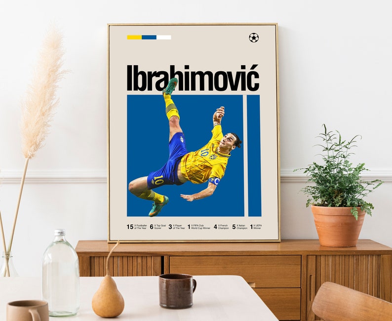 Zlatan Ibrahimovic Poster- Perfect for Fans! • Sweden Football ...