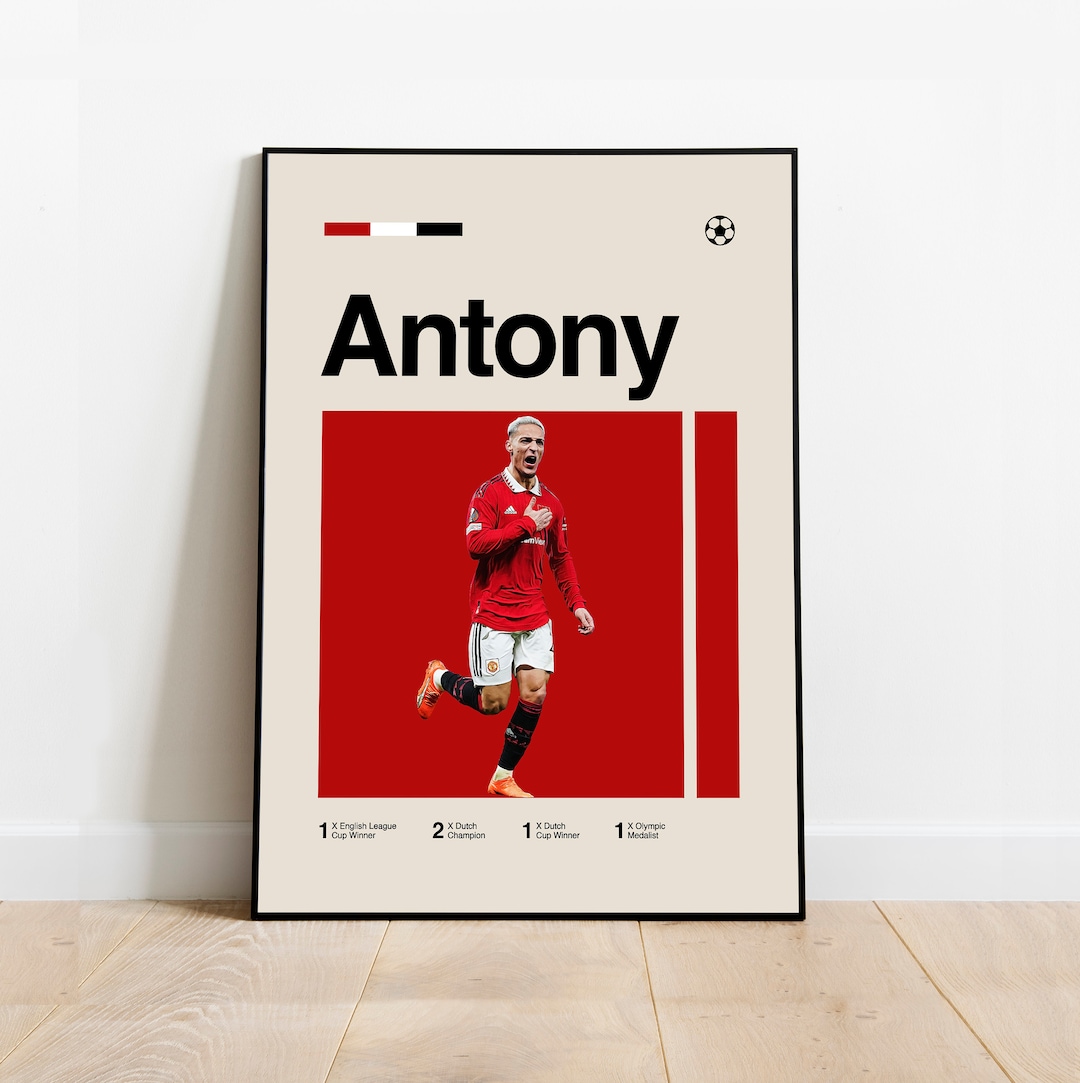 Antony Poster - Minimalist Mid Century Modern Football Art Print for ...