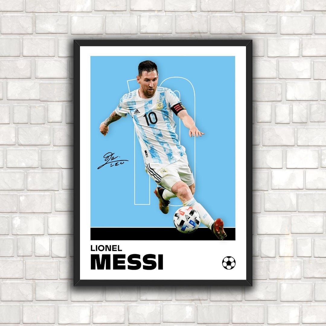 Lionel Messi Poster - Minimalist Football Art Print for Fans! DIGITAL ...