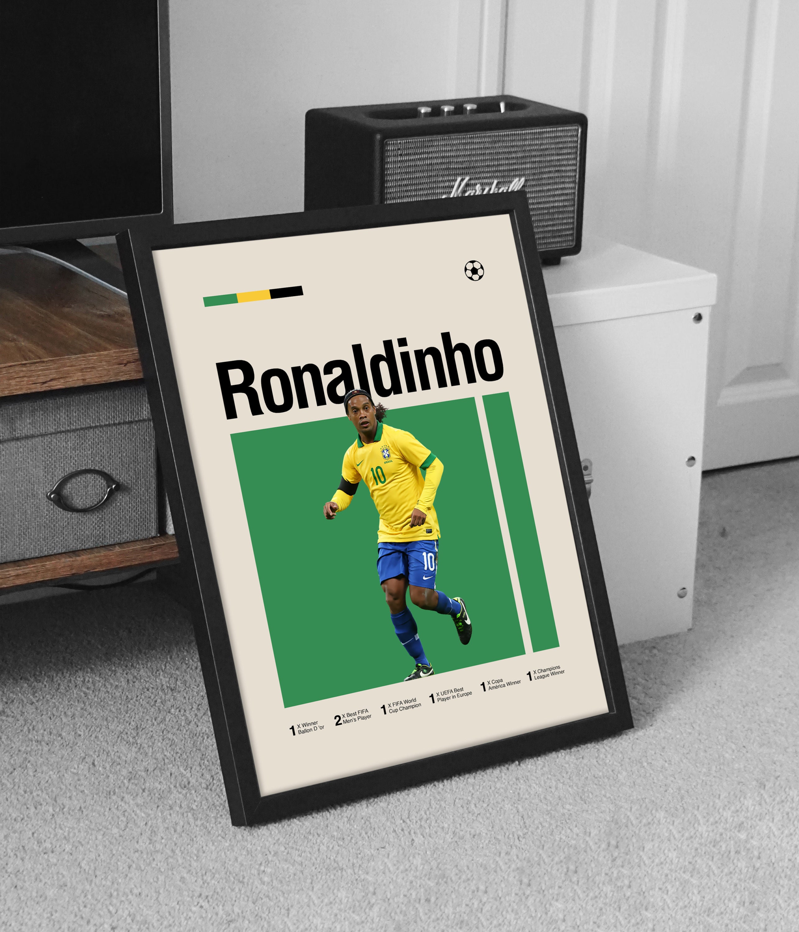 Ronaldinho Poster - Perfect for Fans! • Brazil Football Print Art ...