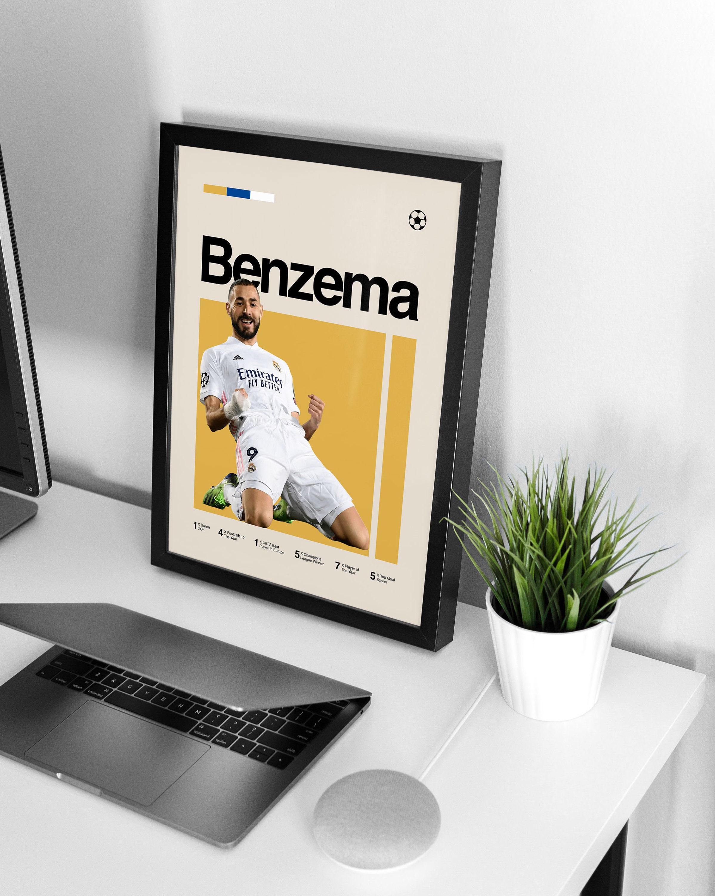 Karim Benzema Leyenda Fútbol Poster, Soccer Gift, Sports Poster ...