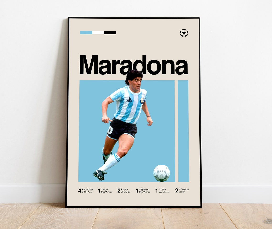 Diego Maradona Poster - Perfect for Fans! • Argentina Football Art ...