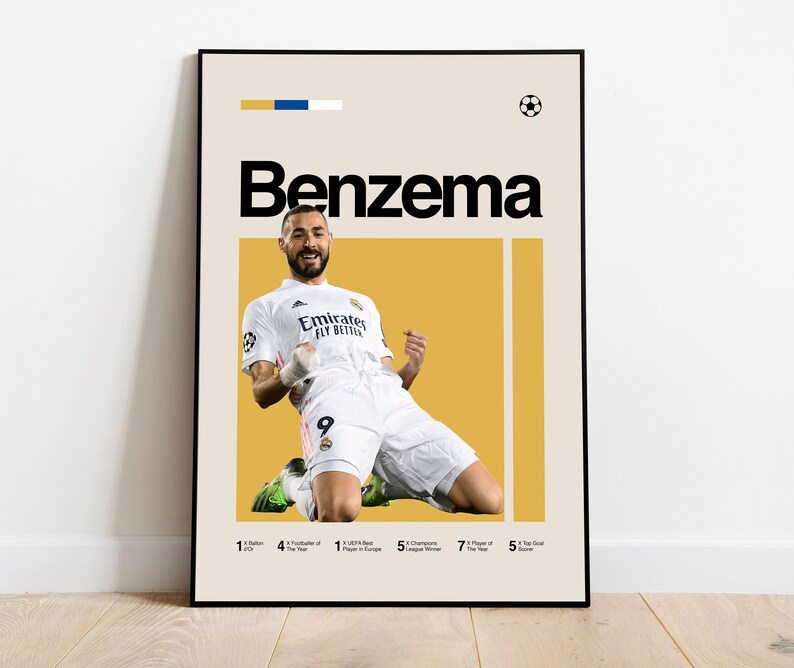 Karim Benzema Poster Perfect for Fans Real Madrid French - Etsy