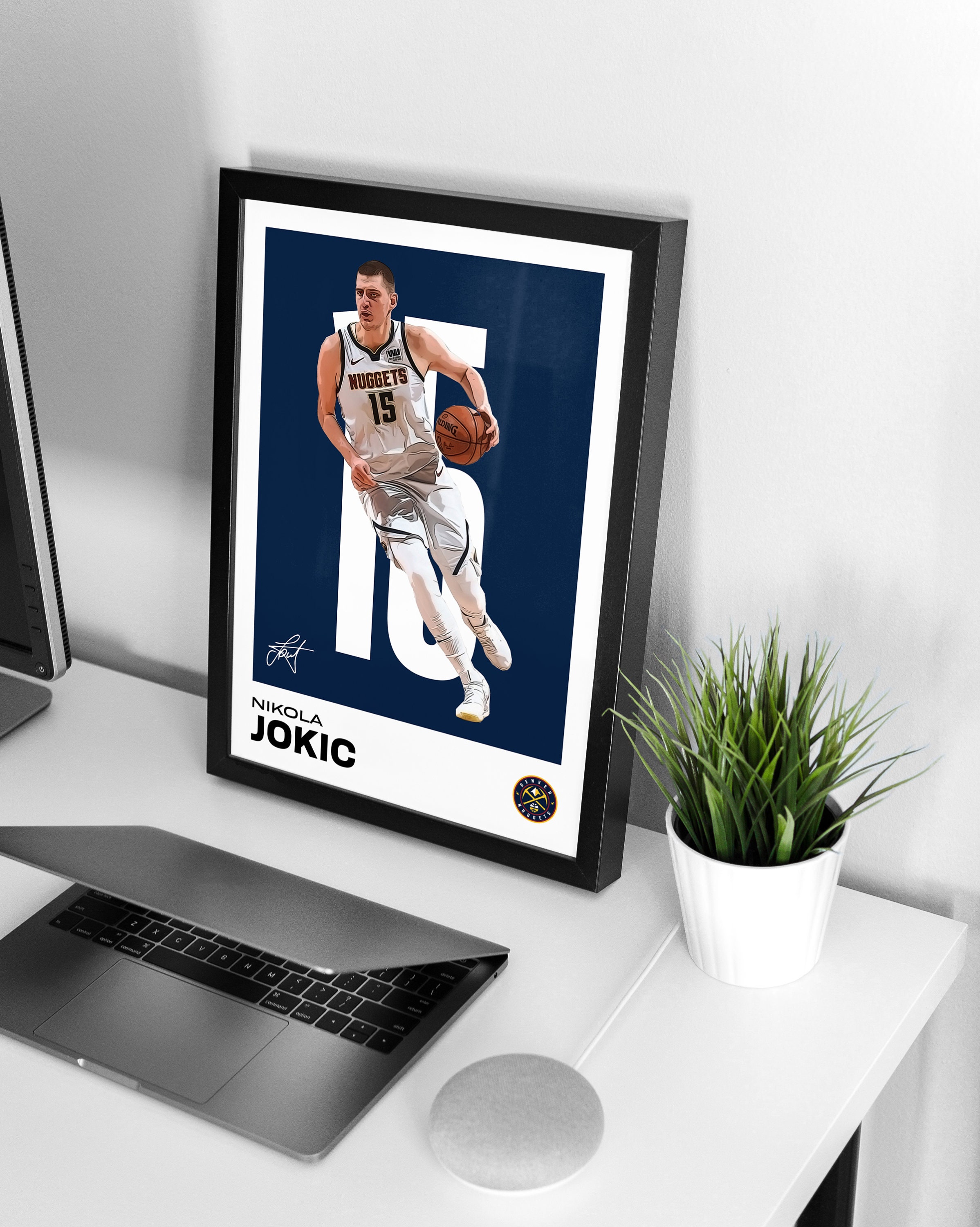 Nikola Jokic Poster Perfect for Fans NBA Denver Nuggets, 11x14 Minimal ...