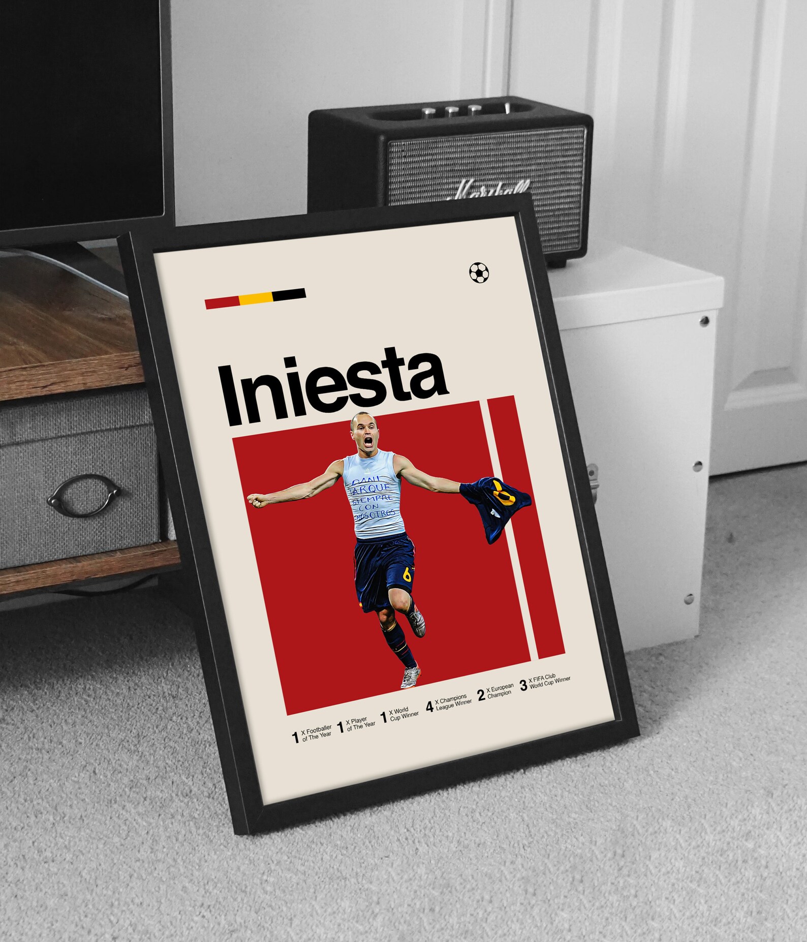 Andrés Iniesta Poster- Perfect for Fans! • Spain Football, FC Barcelona ...
