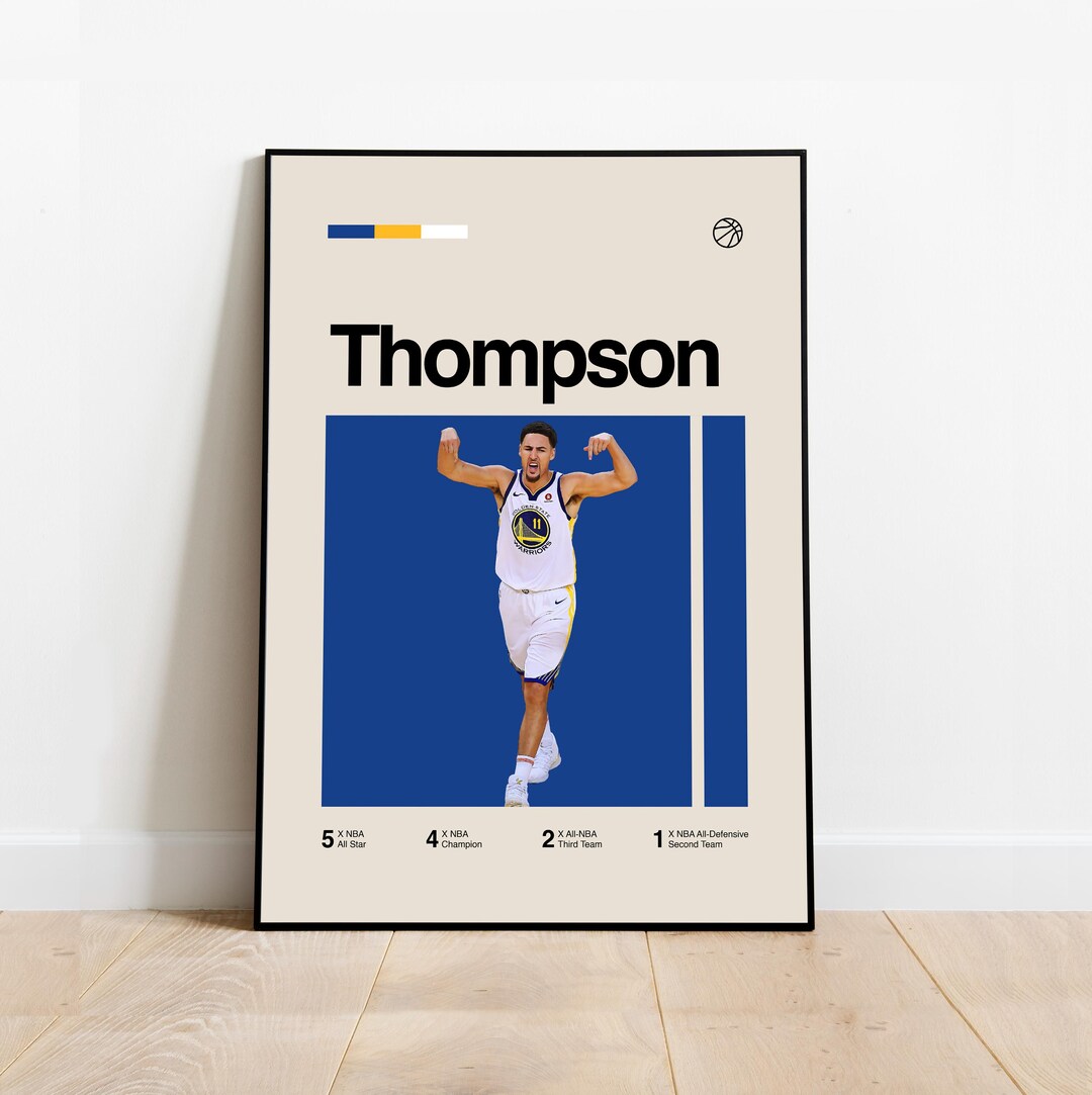 Klay Thompson Poster • Classic Thompson Fan Art, Mid-century Modern ...