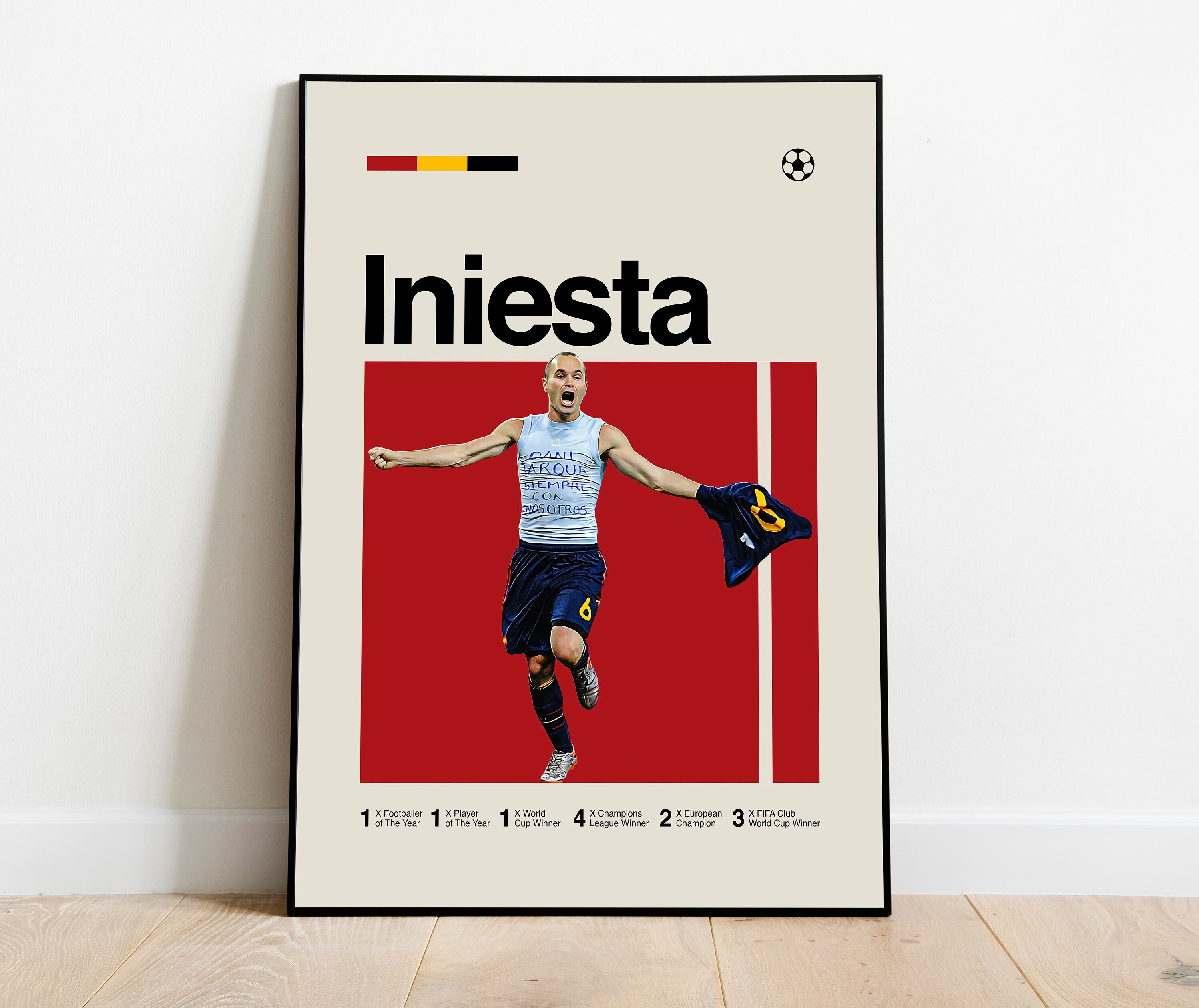 Andrés Iniesta Poster- Perfect for Fans! • Spain Football, FC Barcelona ...