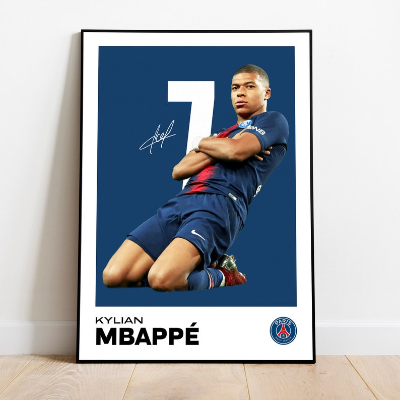 Kylian Mbappé Poster - Perfect for Fans! - Paris Saint Germain, 11x14 ...