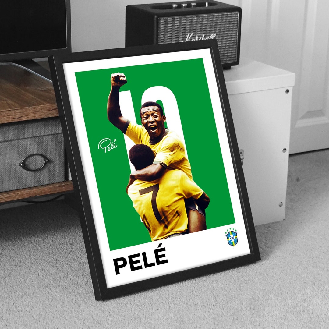 Pele Brazil Football Poster - Perfect for Fans! - World Cup Poster ...