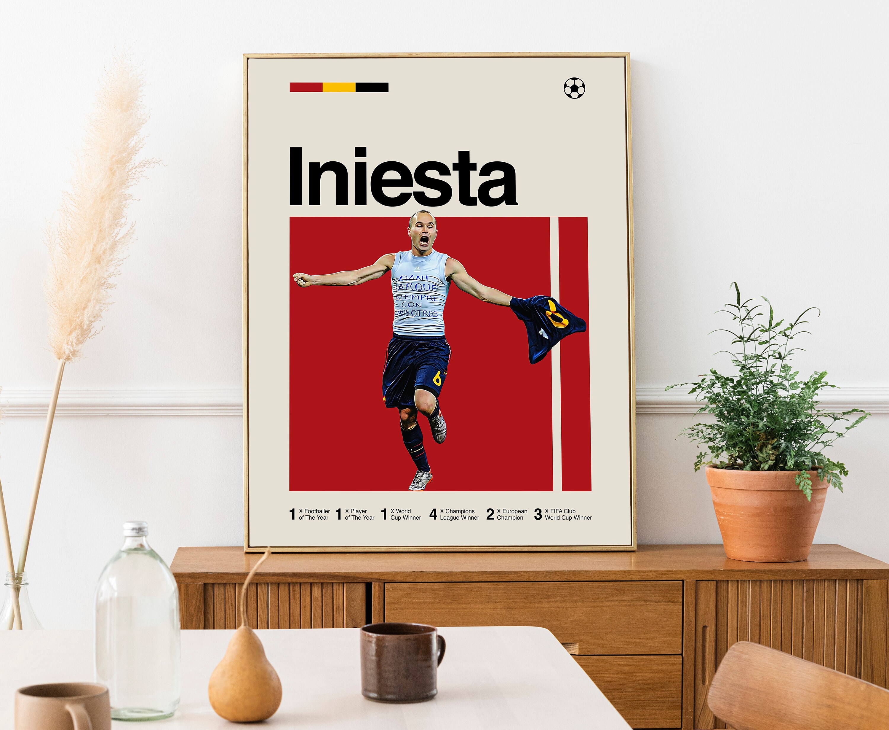 Andrés Iniesta Poster- Perfect for Fans! • Spain Football, FC Barcelona ...