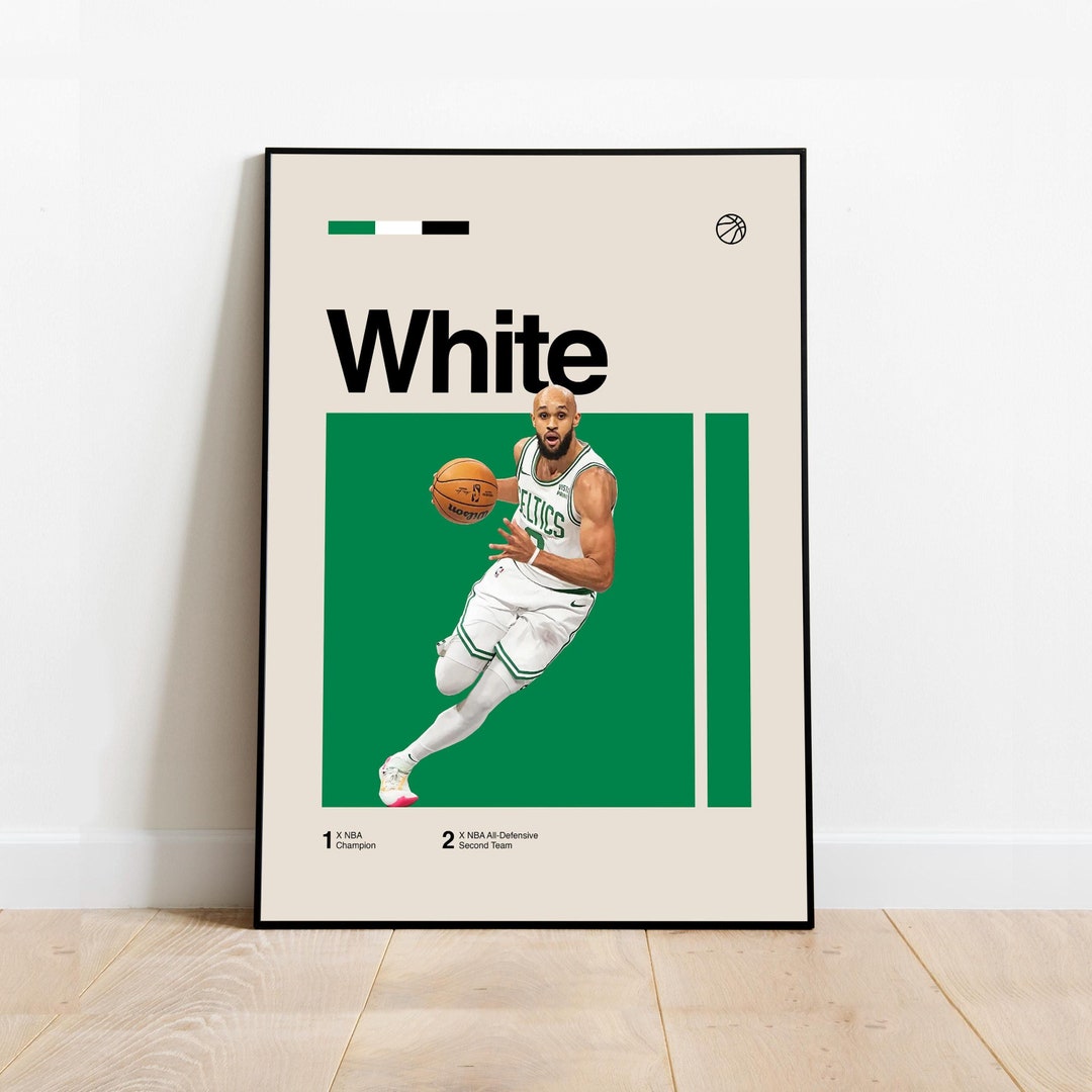 Derrick White Poster • Classic D White Art for Fans, Mid-century Modern ...