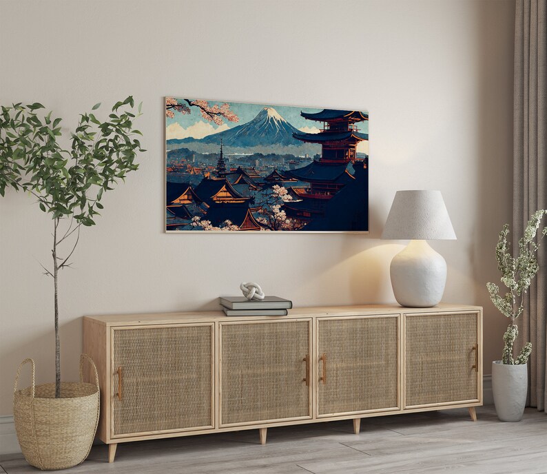 Japandi Art for Frame Tv Japanese Landscape Wabi Sabi Wall - Etsy
