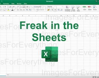 Freak in the Sheets Digital File, Funny Excel Spreadsheet File ONLY ...