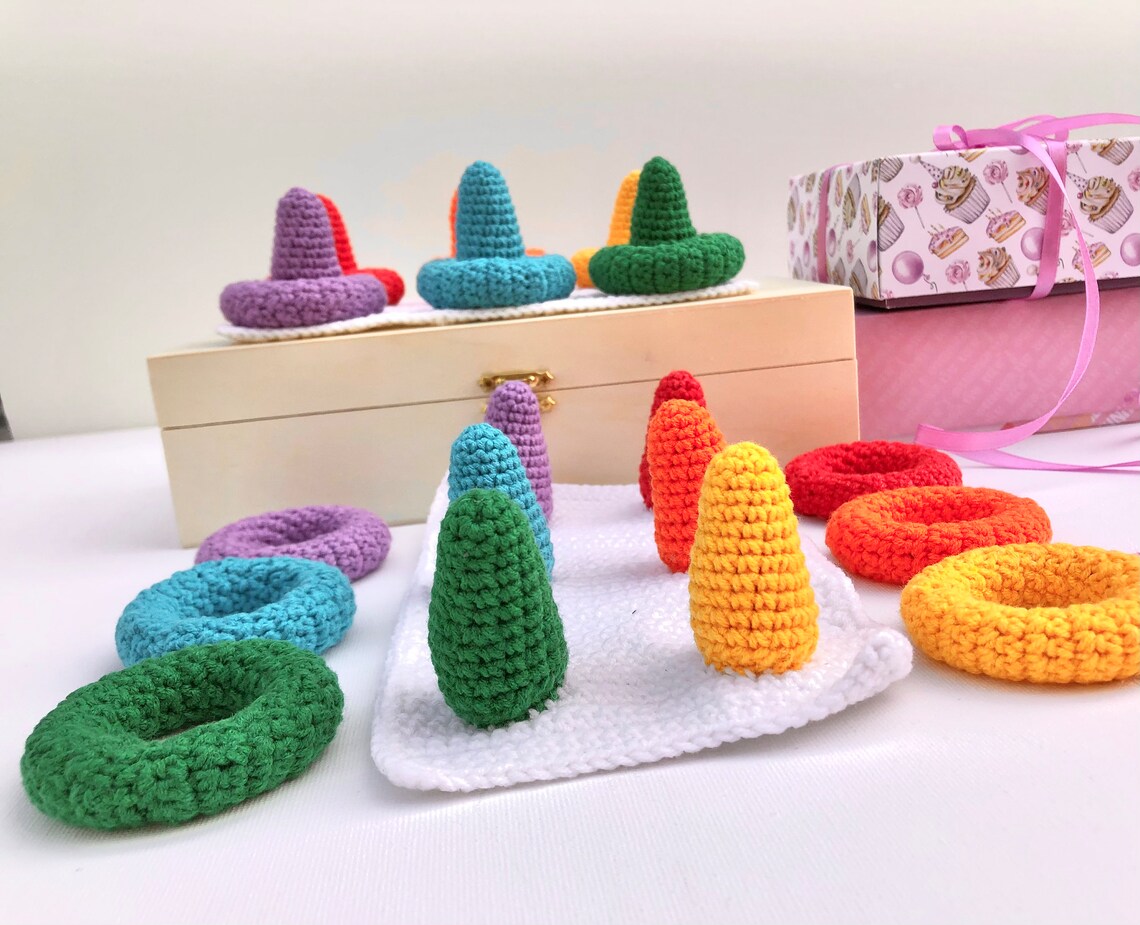 Crochet Pyramids Educational Toys Montessori Toys Preschool and School ...