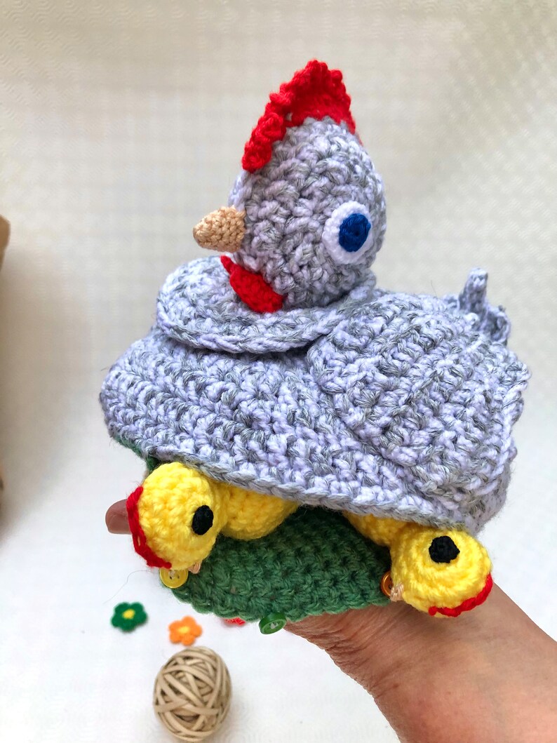 Crochet Memory Game Educational Toys Crochet Hen and Chikens Flowers ...