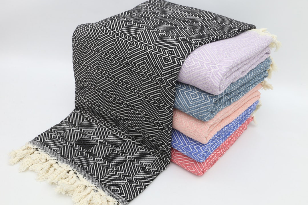 Turkish Blanket, Patterned Bedspread, 79x103, King Size Blanket ...