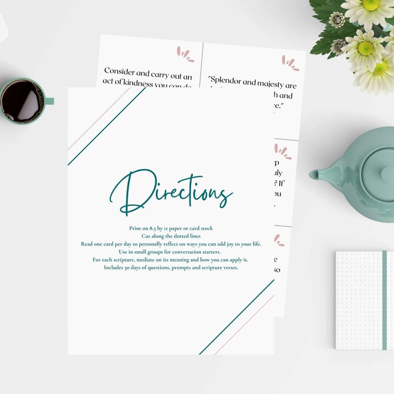 Daily Joy Reflection Cards, 30 Days of Questions, Scriptures and Challenges to Keep a Heart ...