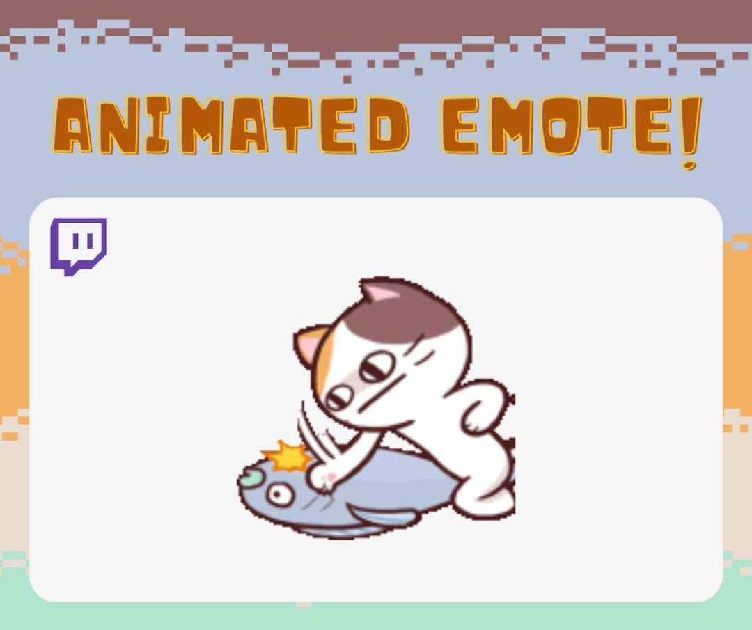 ANIMATED EMOTE || Twitch & Discord and Kick || Instant Download Cat ...