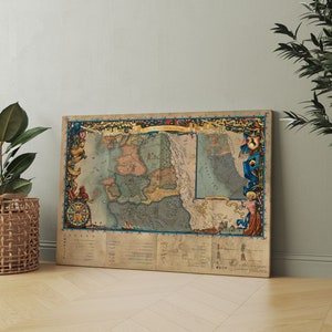 The Witcher World Map Poster, Northern Kingdoms Wall Art, Premium ...