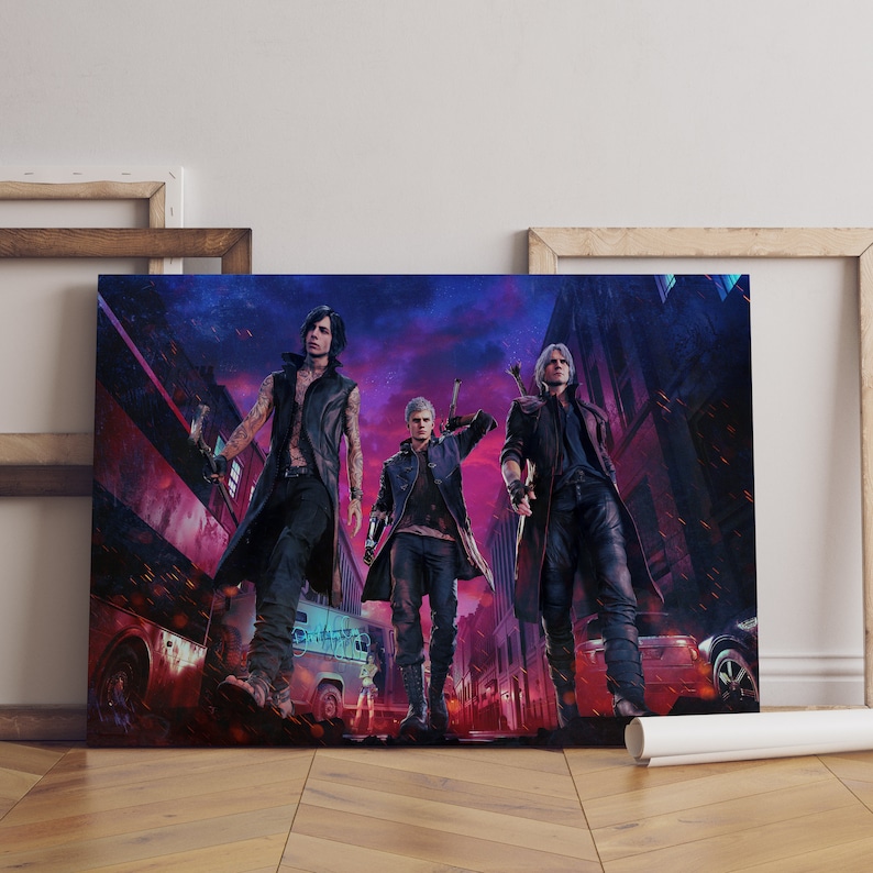 DMC Devil May Cry Poster Dante Wall Art Premium Canvas - Etsy