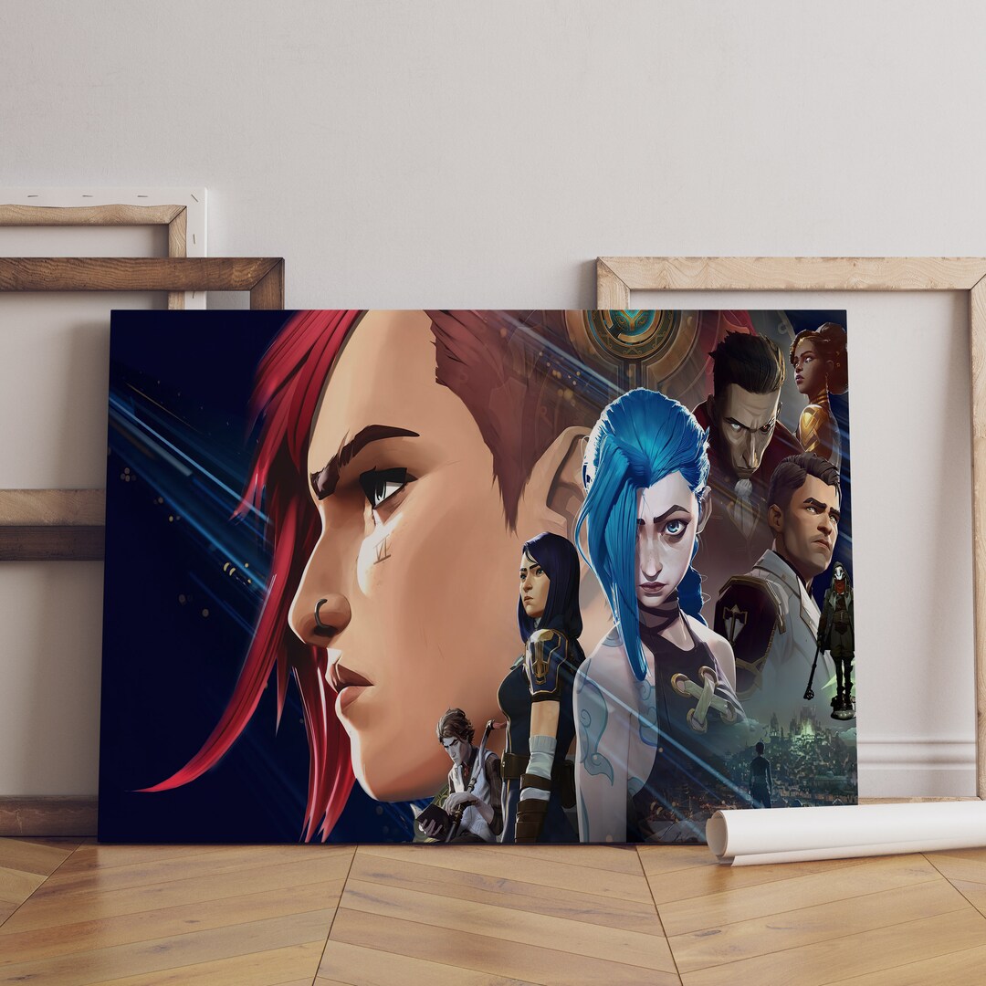 Arcane Poster, Jinx Wall Art, Premium Canvas Print, Game Fan Gift ...