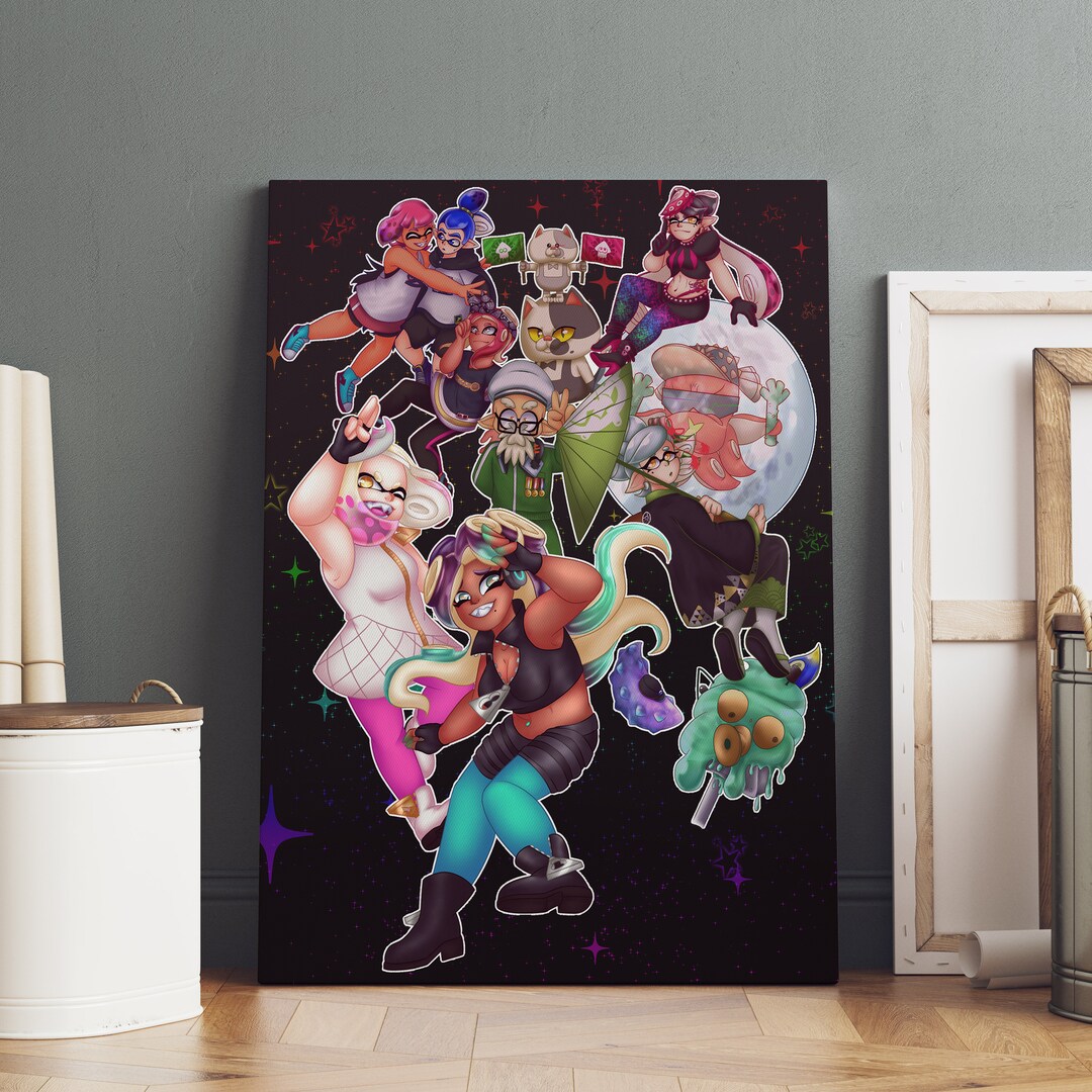 Splatoon Poster Inklings Wall Art Premium Canvas Print Game - Etsy