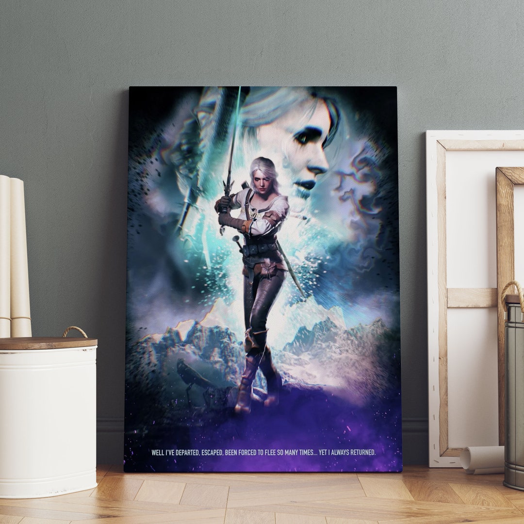 The Witcher 3 Wild Hunt Poster, Ciri Wall Art, Premium Canvas Print ...