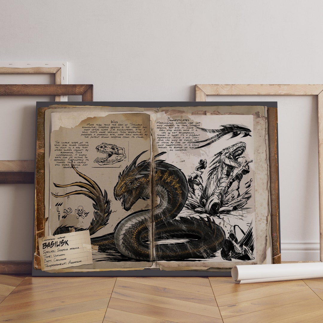 ARK Survival Evolved Poster, Dossiers Wall Art, Premium Canvas Print ...