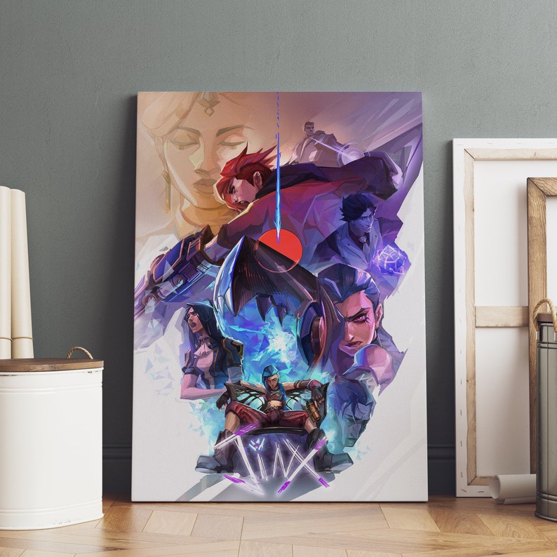 Arcane Poster Jinx Wall Art Premium Canvas Print Game Fan - Etsy