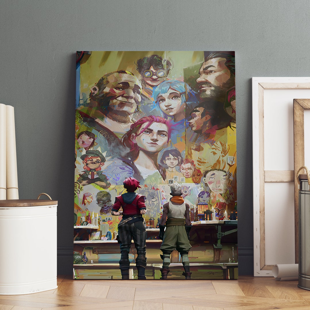 Arcane Poster, Jinx Wall Art, Premium Canvas Print, Game Fan Gift ...