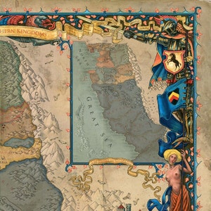 The Witcher World Map Poster, Northern Kingdoms Wall Art, Premium ...