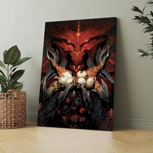 Diablo Poster, Demon Hunter Wall Art, Rolled Canvas Print, Game Poster ...
