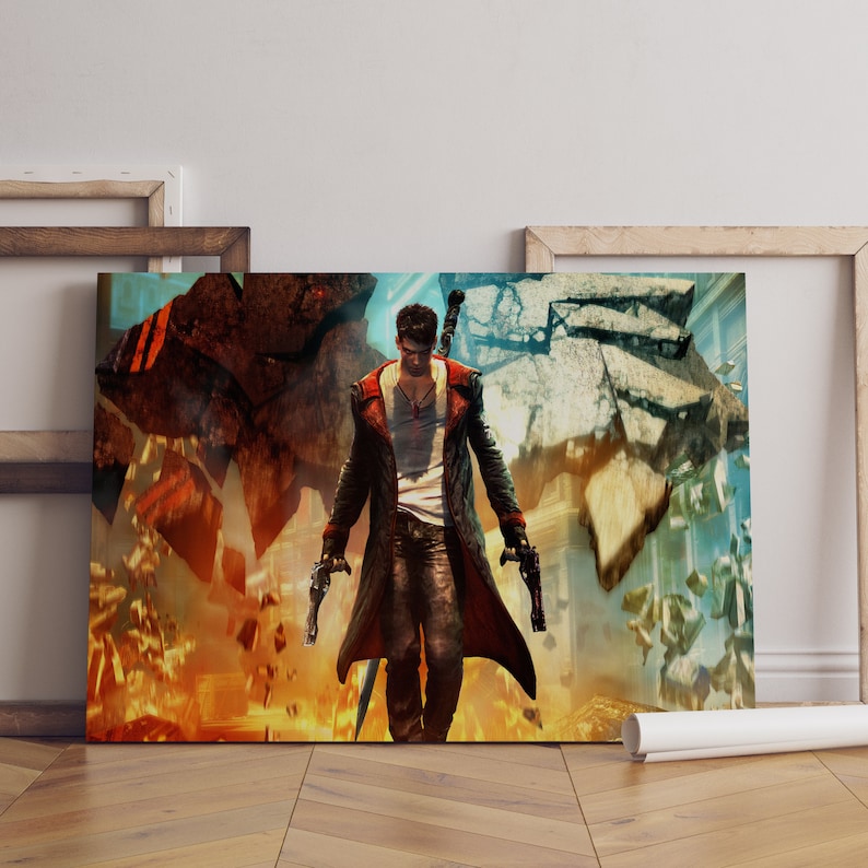DMC Devil May Cry Poster Dante Wall Art Premium Canvas - Etsy