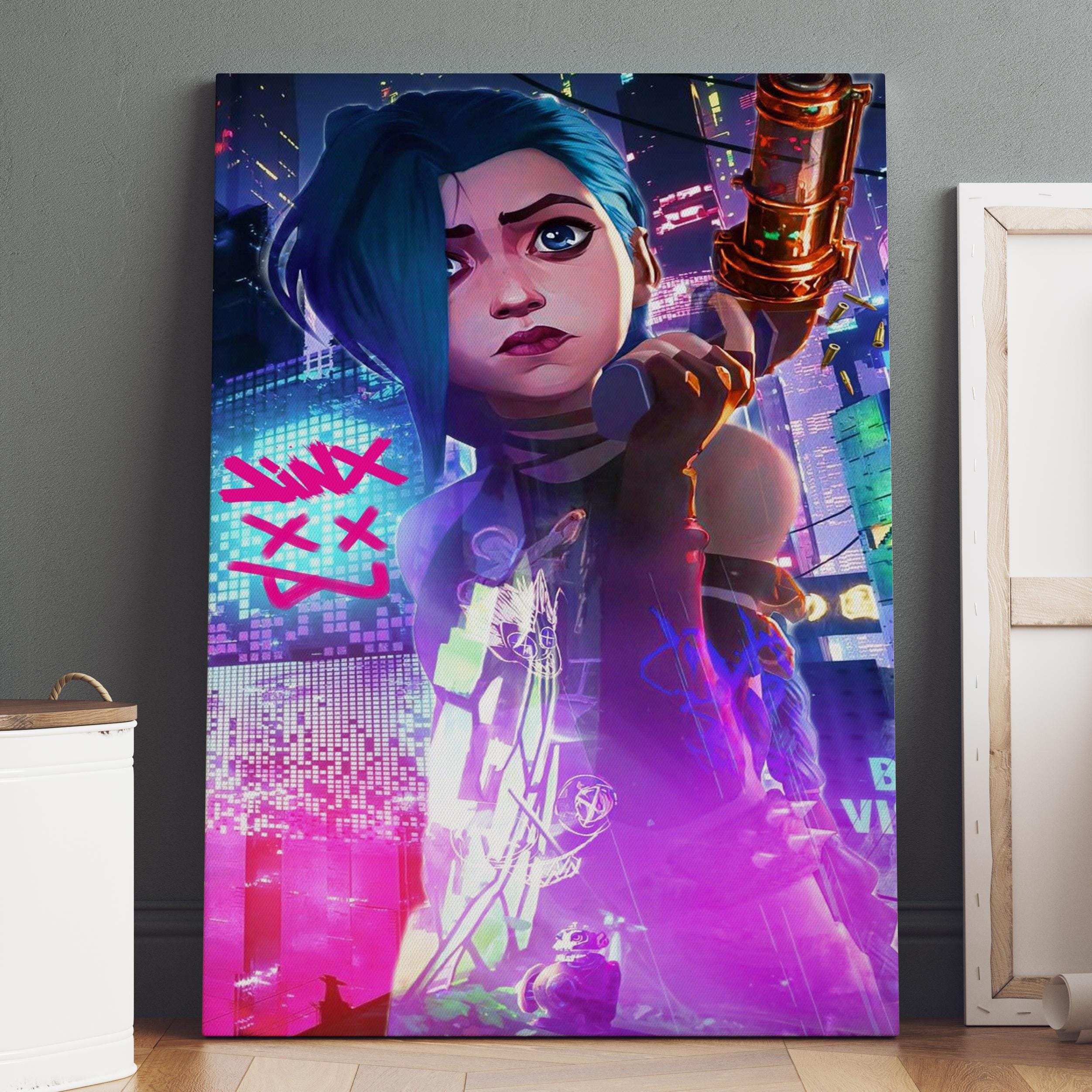 Arcane Poster / Jinx & Vi Wall Art / Game Print / Canvas Art Decor #2 ...