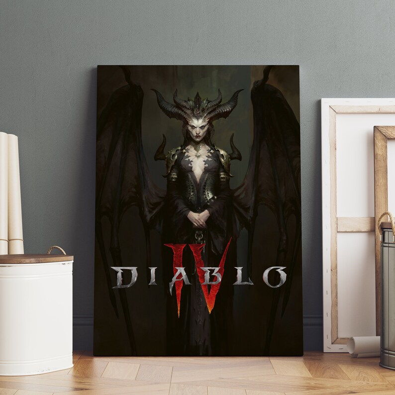 Diablo Poster Butcher Wall Art Rolled Canvas Print Game - Etsy