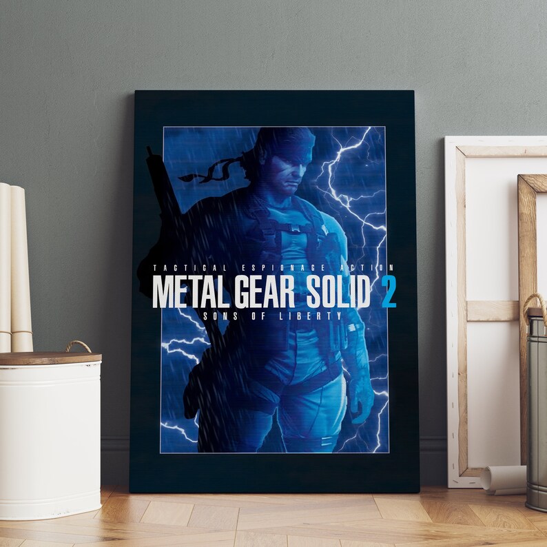 Metal Gear Solid Poster Big Boss Wall Art Premium Canvas - Etsy