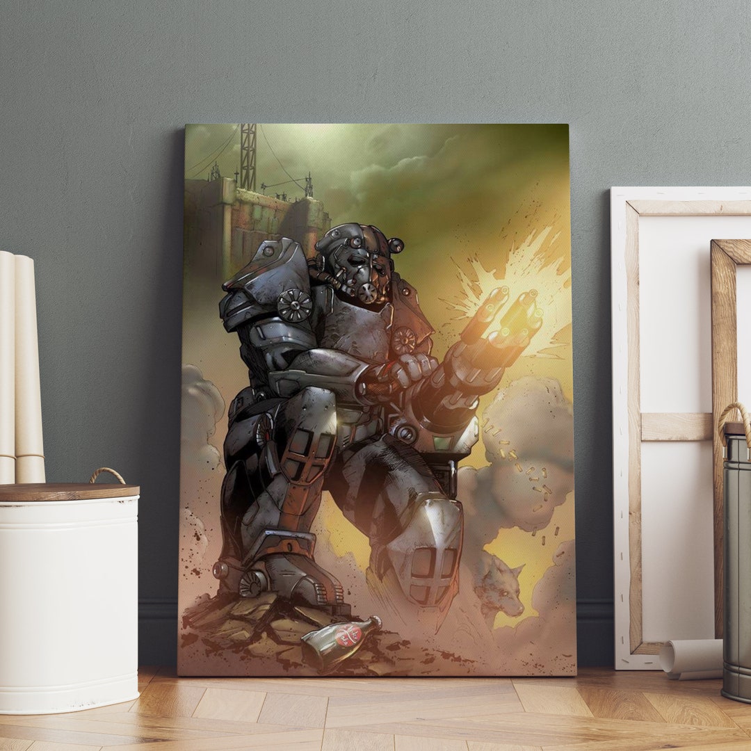 Fallout Poster, New Vegas Wall Art, Premium Canvas Print, Game Fan Gift ...