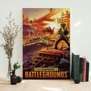 PUBG Poster, Playerunknown's Battlegrounds Wall Art, Premium Canvas ...