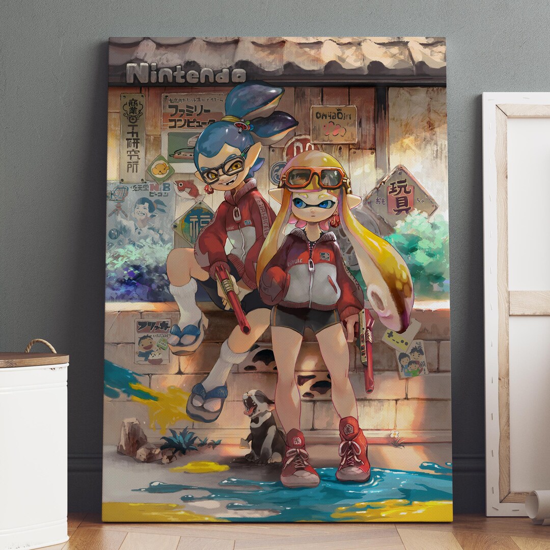 Splatoon Poster / Inkling Wall Art / Game Print / Canvas Art Decor #2 ...