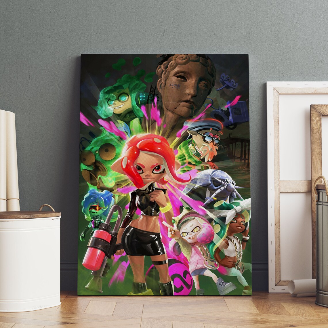 Splatoon Poster Inklings Wall Art Premium Canvas Print Game - Etsy