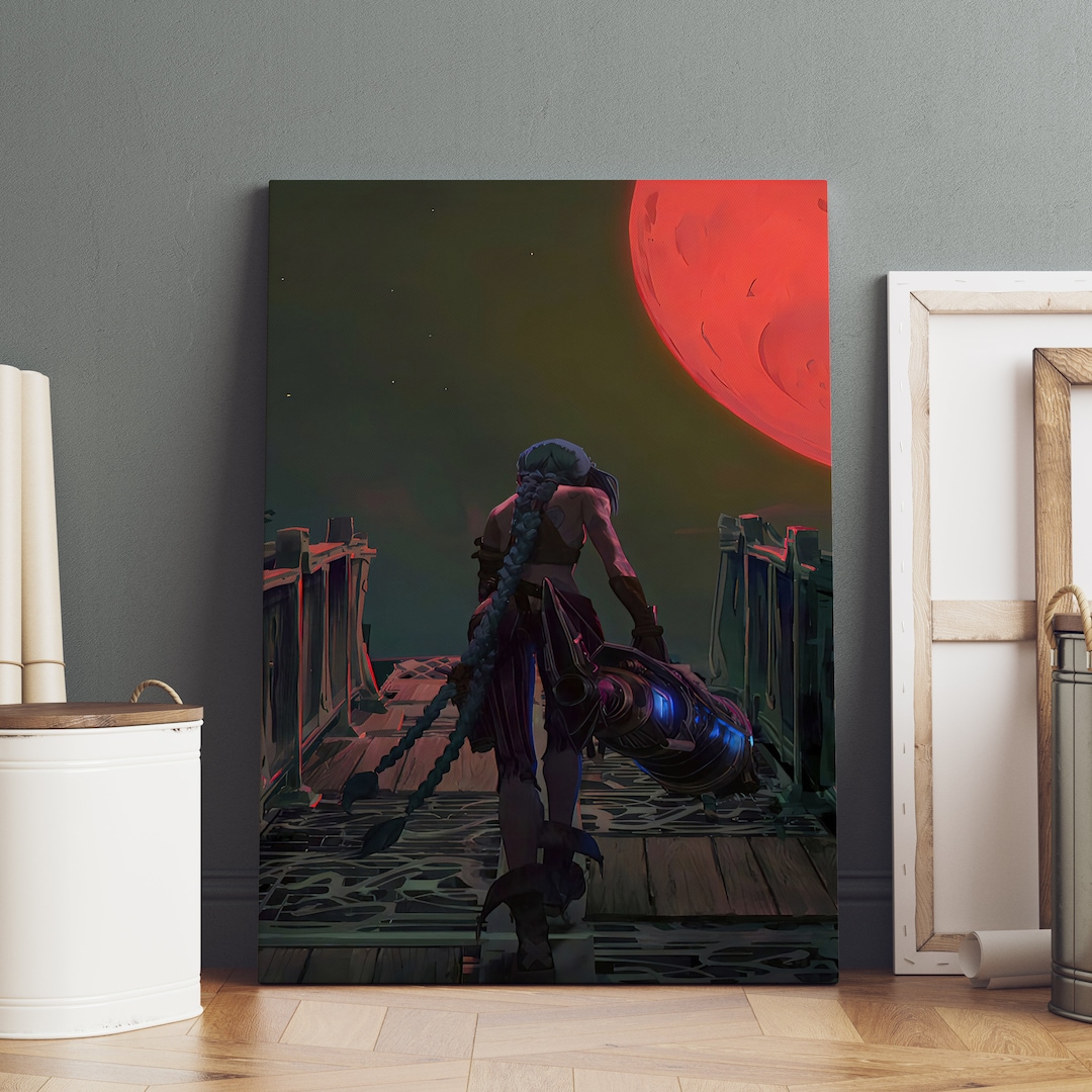 Arcane Poster, Jinx Wall Art, Premium Canvas Print, Game Fan Gift ...