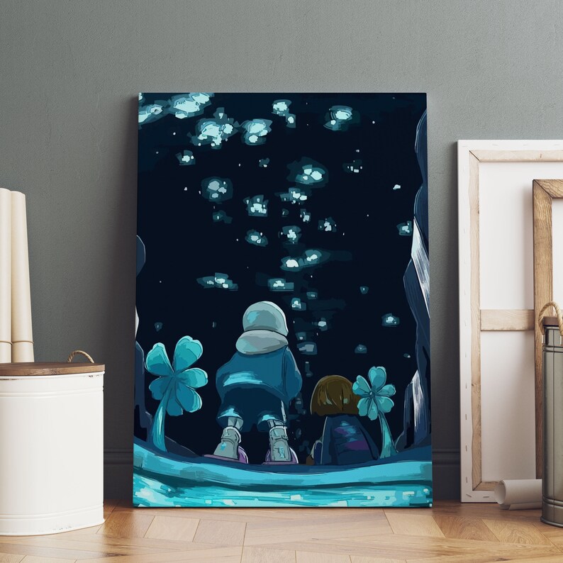 Undertale Poster Sans Wall Art Premium Canvas Print Game - Etsy