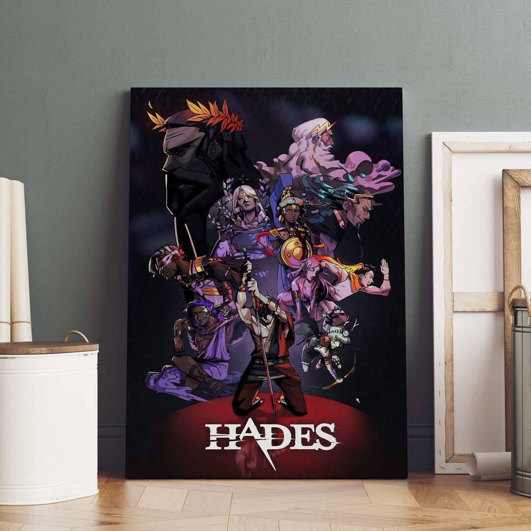 Hades Poster, Zagreus Wall Art, Premium Canvas Print, Game Fan Gift ...