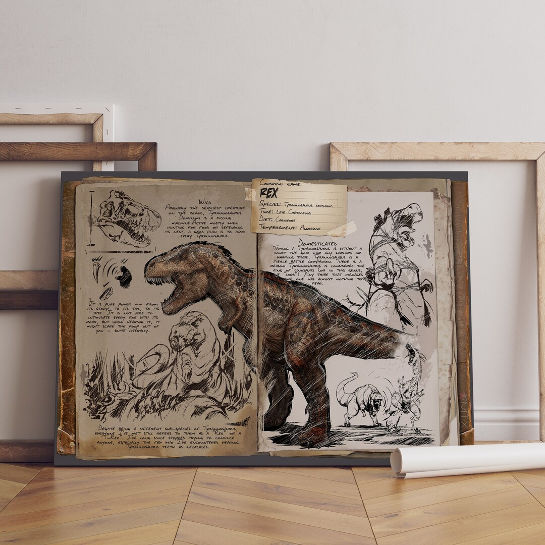 ARK Survival Evolved Poster, Dossiers Wall Art, Premium Canvas Print ...