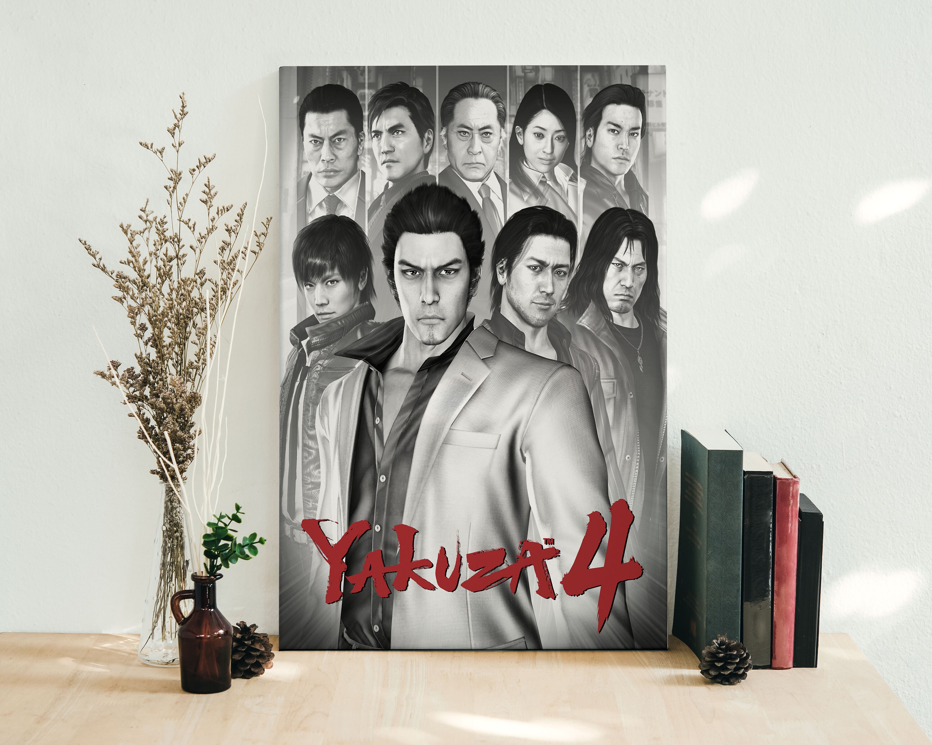 Yakuza Poster Kazuma Kiryu Wall Art Premium Canvas Print Etsy Canada