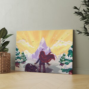 Celeste Poster, Madeline Wall Art, Premium Canvas Print, Game Fan Gift ...